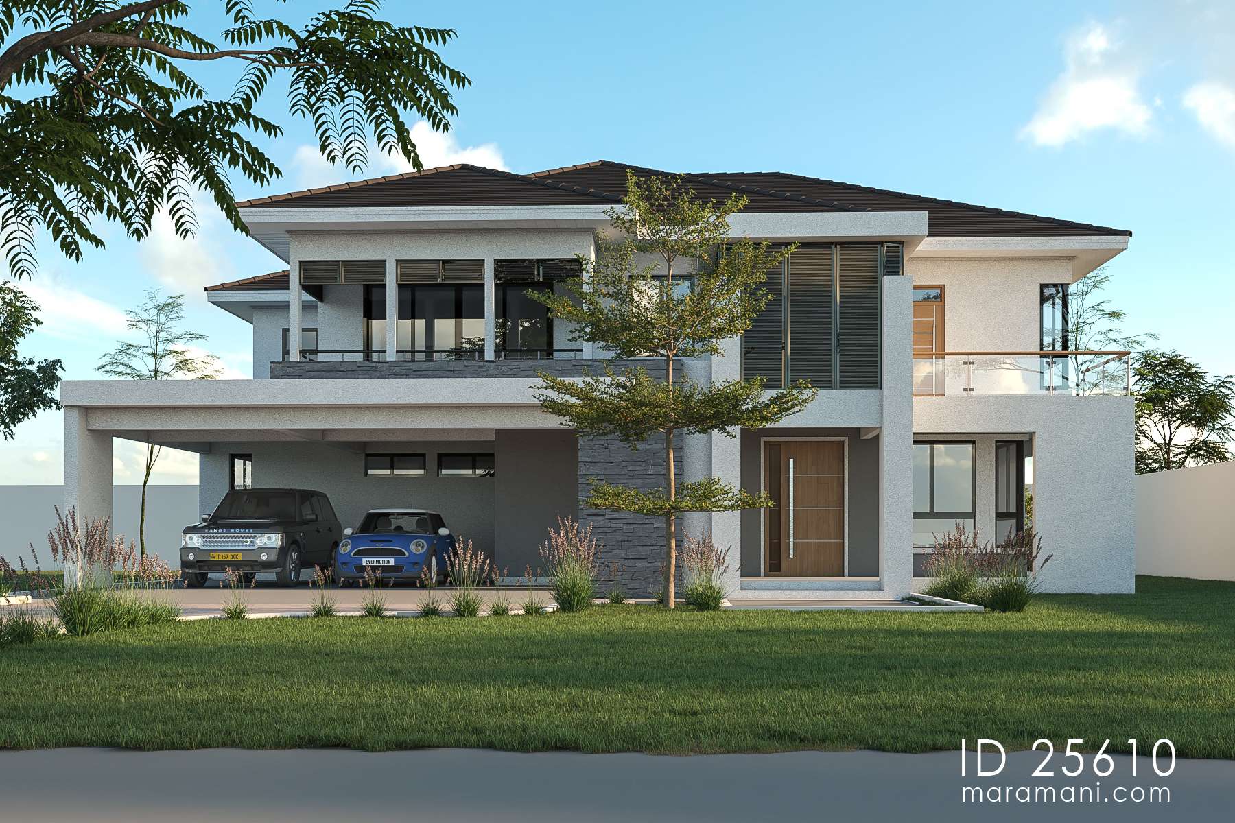 5bedroom Twostory Contemporarystyle Home Floor Plan Modern House