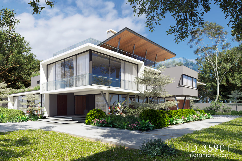 Ultra modern mansion - ID 35901 House plan by Maramani.com