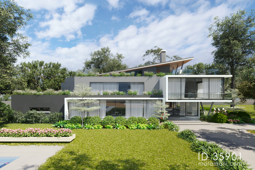 Ultra modern mansion - ID 35901 House plan by Maramani.com