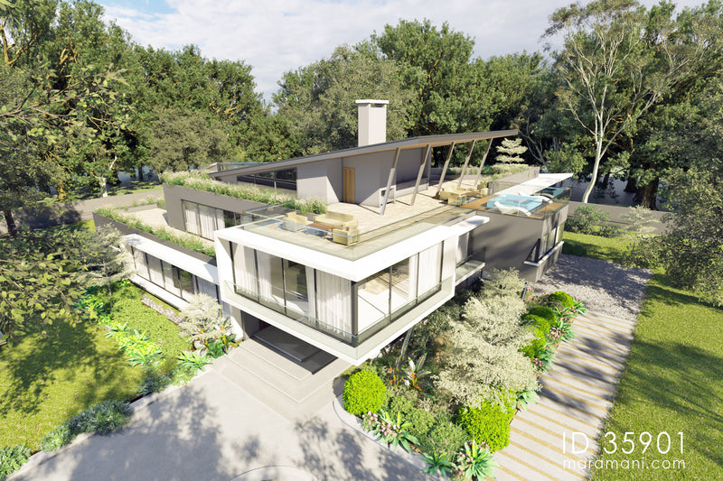 Ultra modern mansion - ID 35901 House plan by Maramani.com