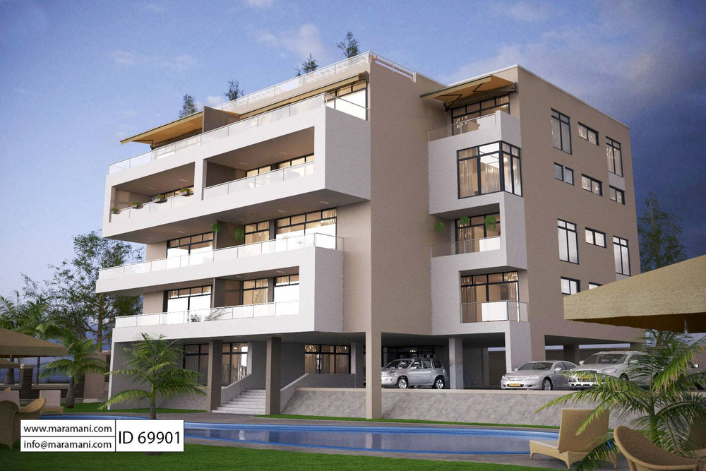 Apartment Complex Floor Plan - ID 69901 - Building Plans by Maramani