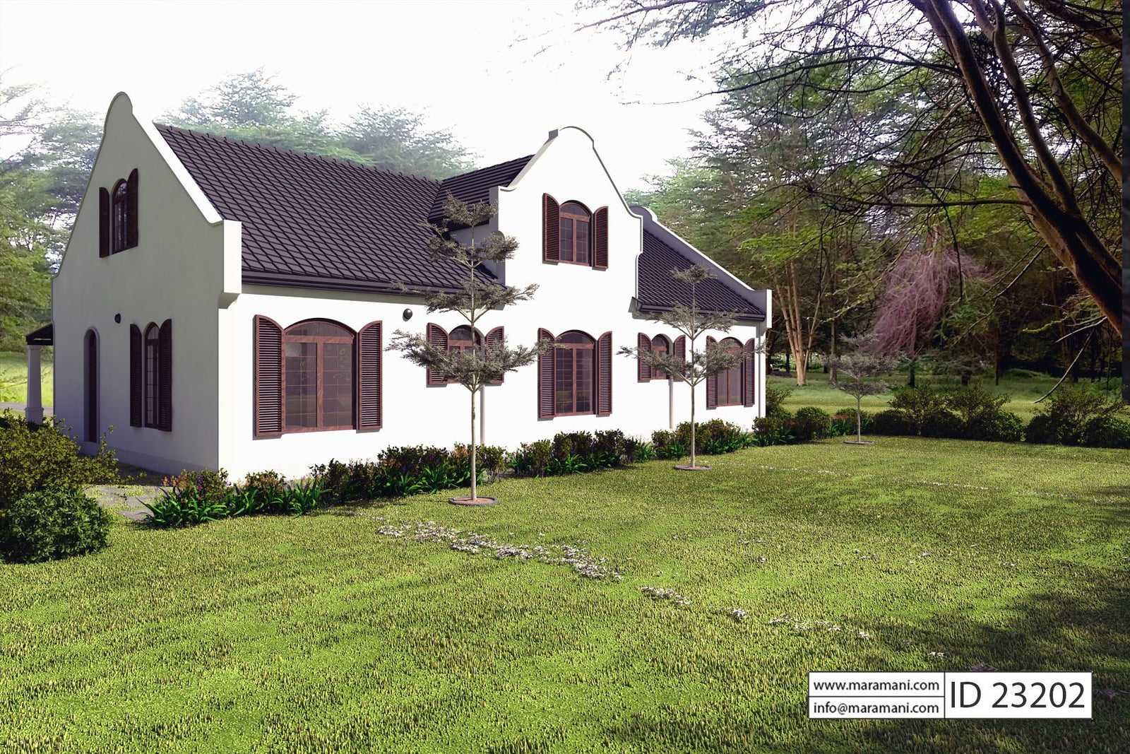 Cape Dutch House Design - ID 23202 - House Plans by Maramani