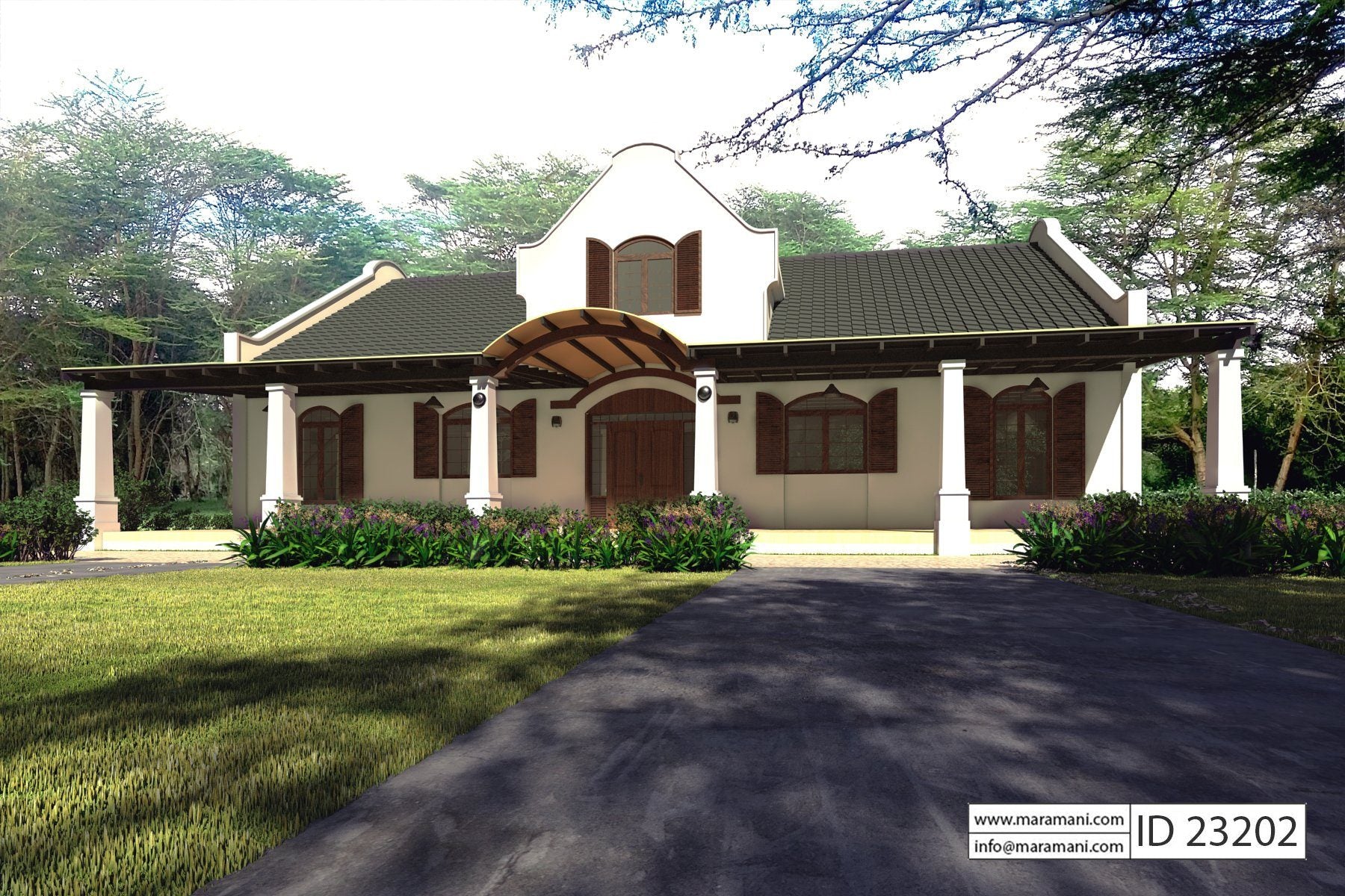 Cape Dutch House Design - ID 23202 - House Plans by Maramani