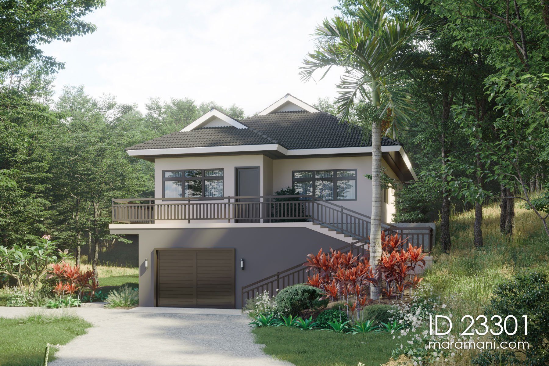 Steep Slope House Plan - ID 23301 - House Plans by Maramani