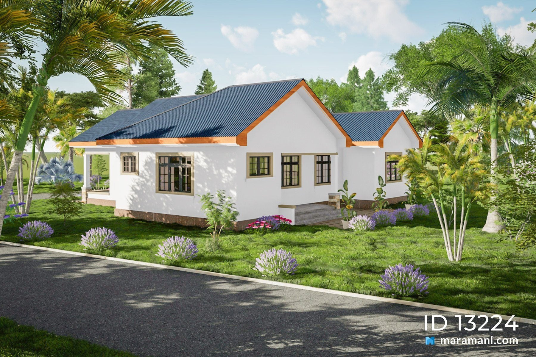 Contemporary 3 Bedroom House Plan - ID 13224