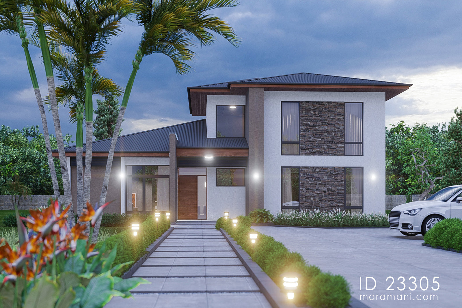 Contemporary 3 Bedroom House Plan - ID 23305 - Designs by Maramani.com