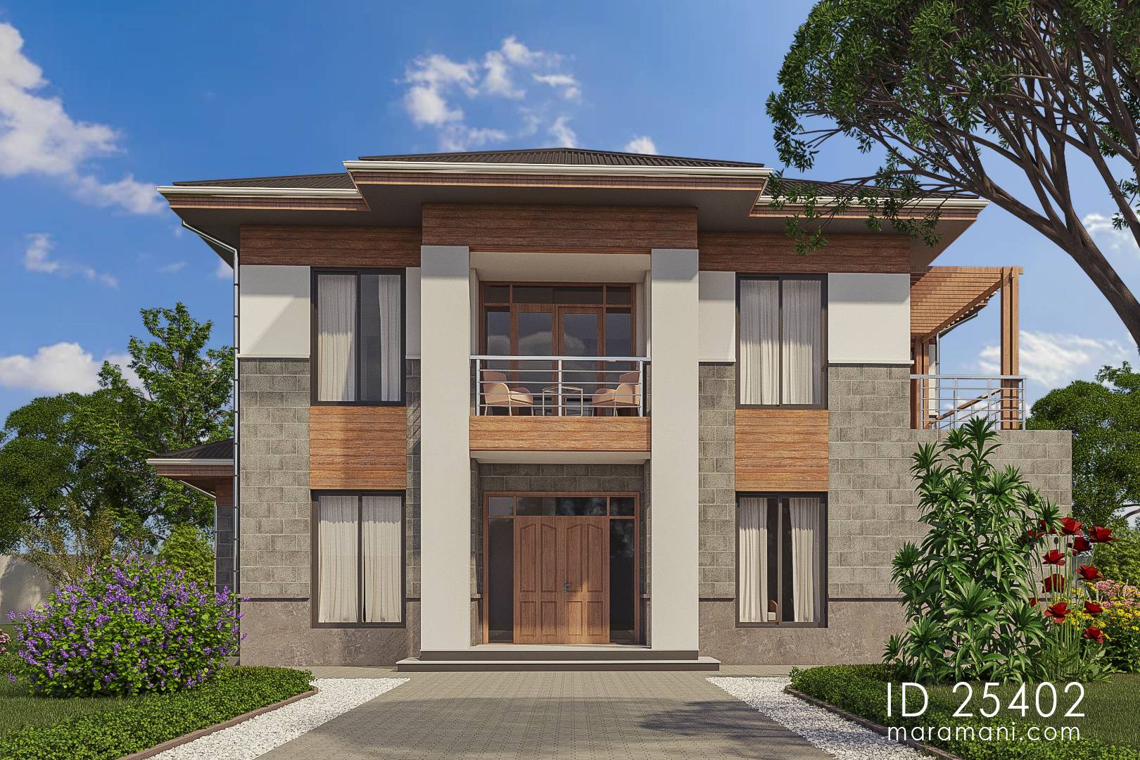 Contemporary 5 Bedroom House Plan - ID 25402 - Floor Plans by Maramani