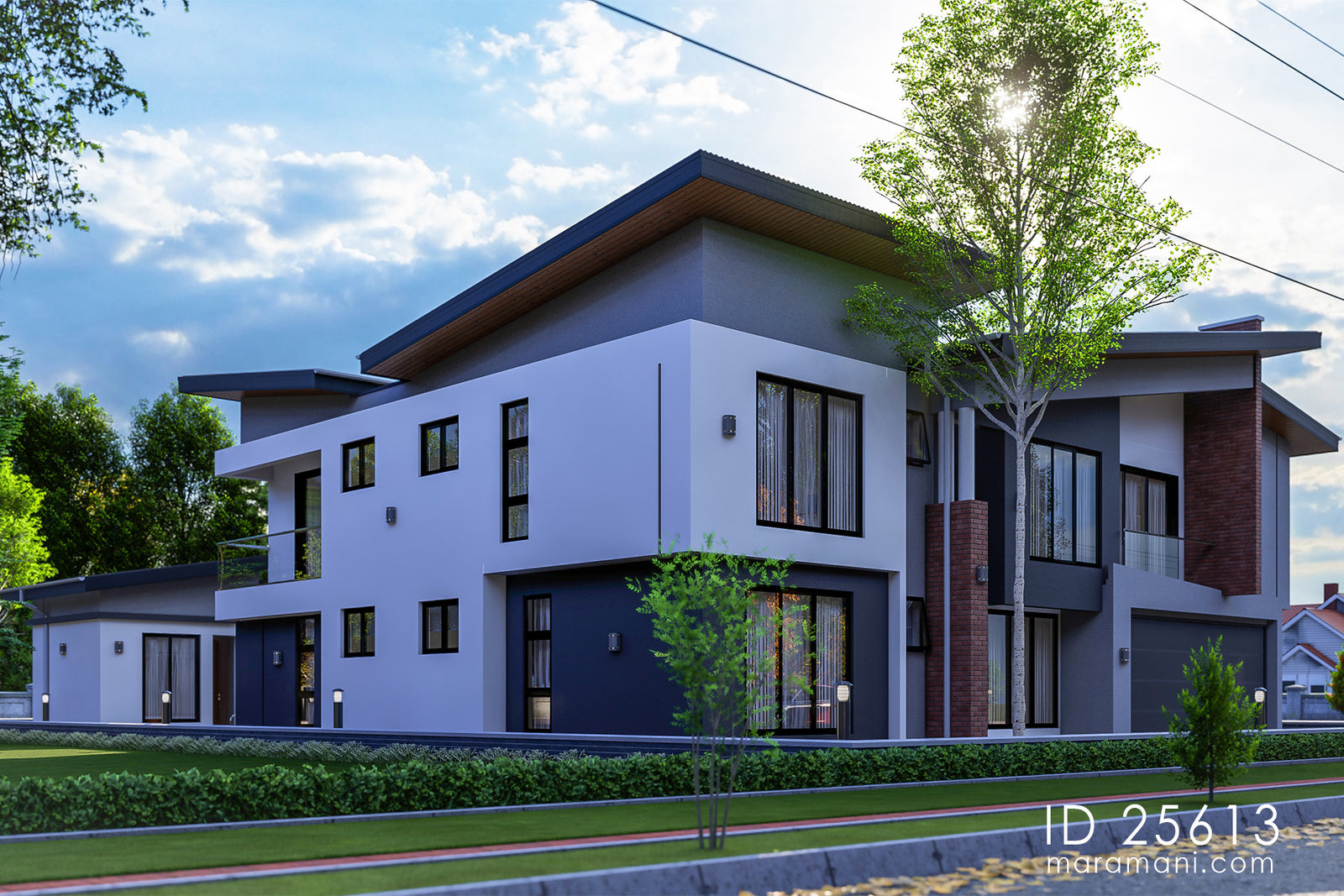 A Contemporary 5-Bedroom house plan - ID 25613 design by Maramani