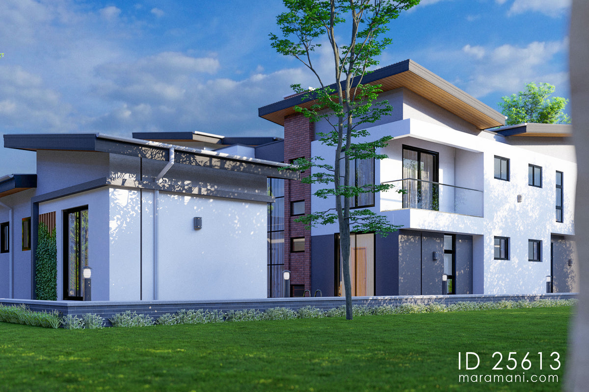 A Contemporary 5-Bedroom house plan - ID 25613 design by Maramani