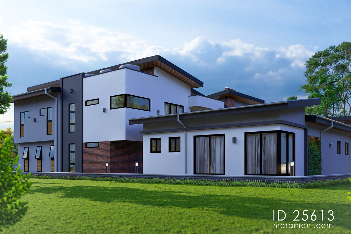 A Contemporary 5-Bedroom house plan - ID 25613 design by Maramani