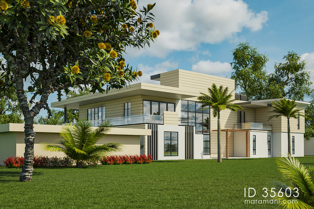 Contemporary 5 bedroom house design - ID 35603 - Plan by Maramani.com