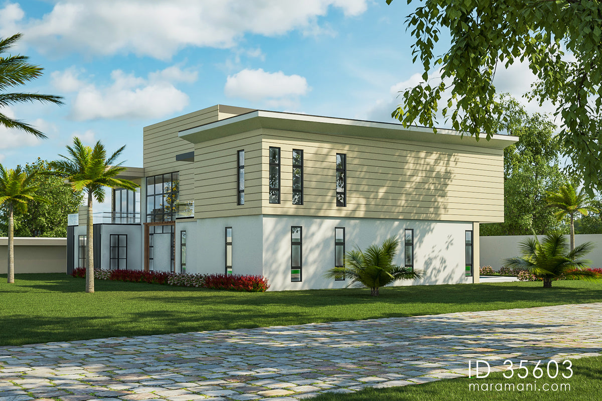 Contemporary 5 bedroom house design - ID 35603 - Plan by Maramani.com