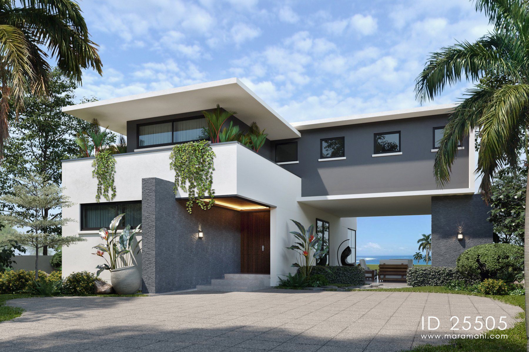 Cross house ID 25505 - House Plans by Maramani