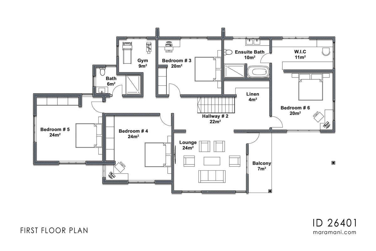 6 Bedroom House Plan - ID 26401