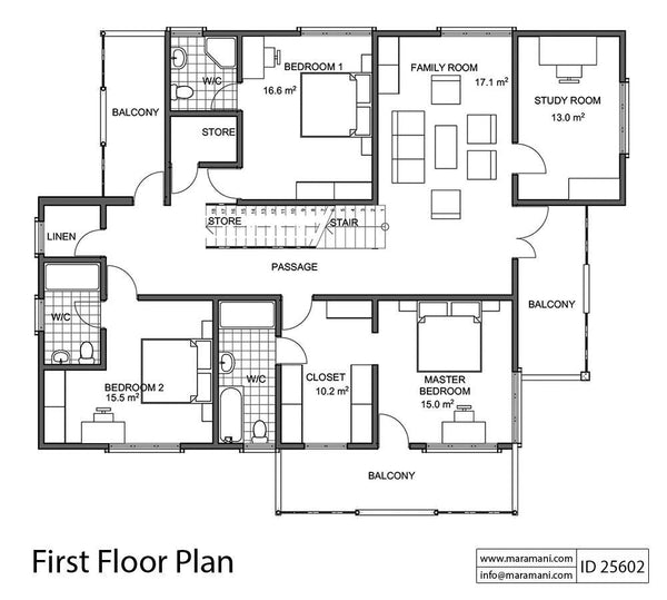 5 Bedroom House Design - ID 25602 - House Plans by Maramani