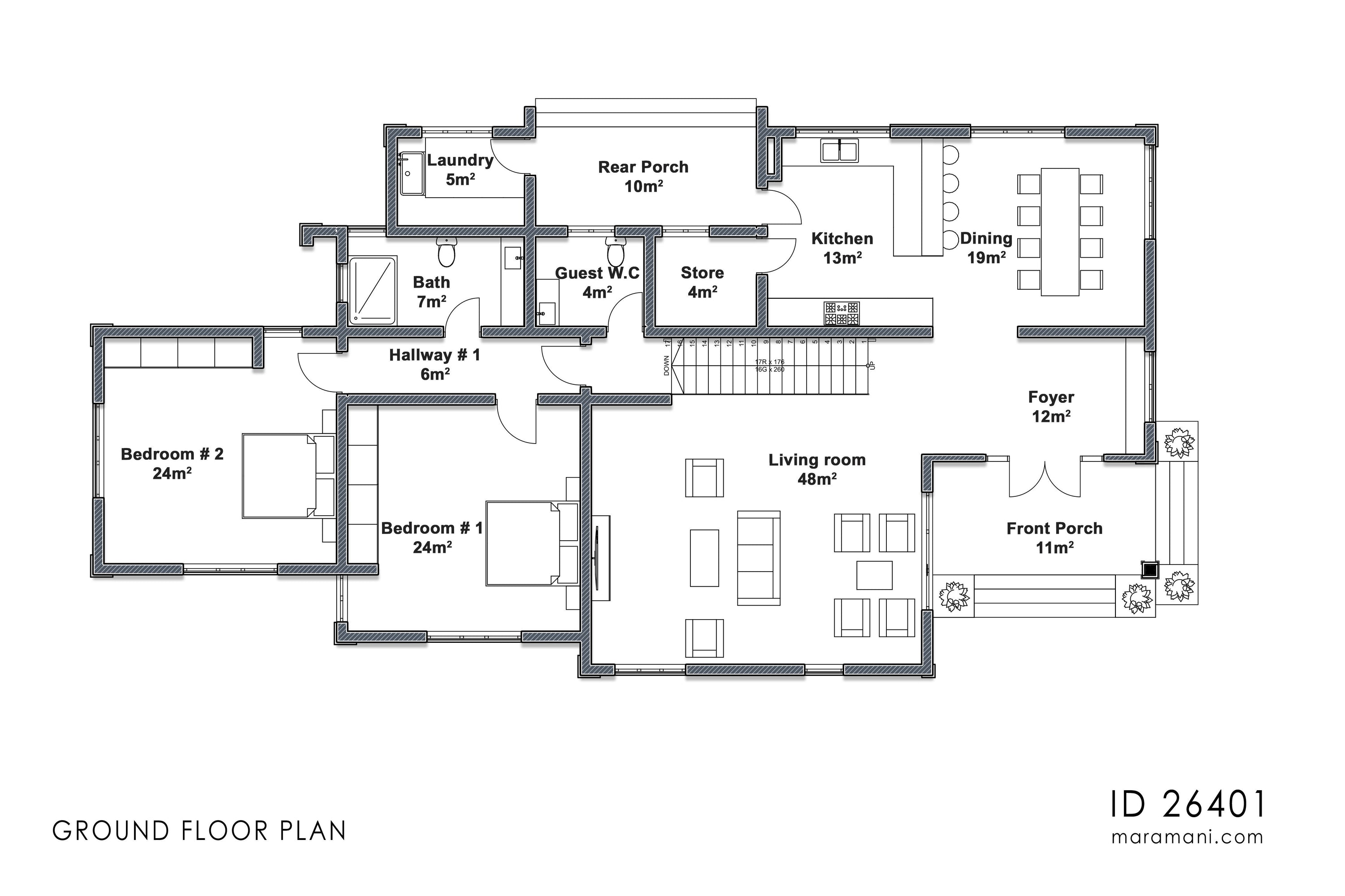 6 Bedroom House Plan - ID 26401