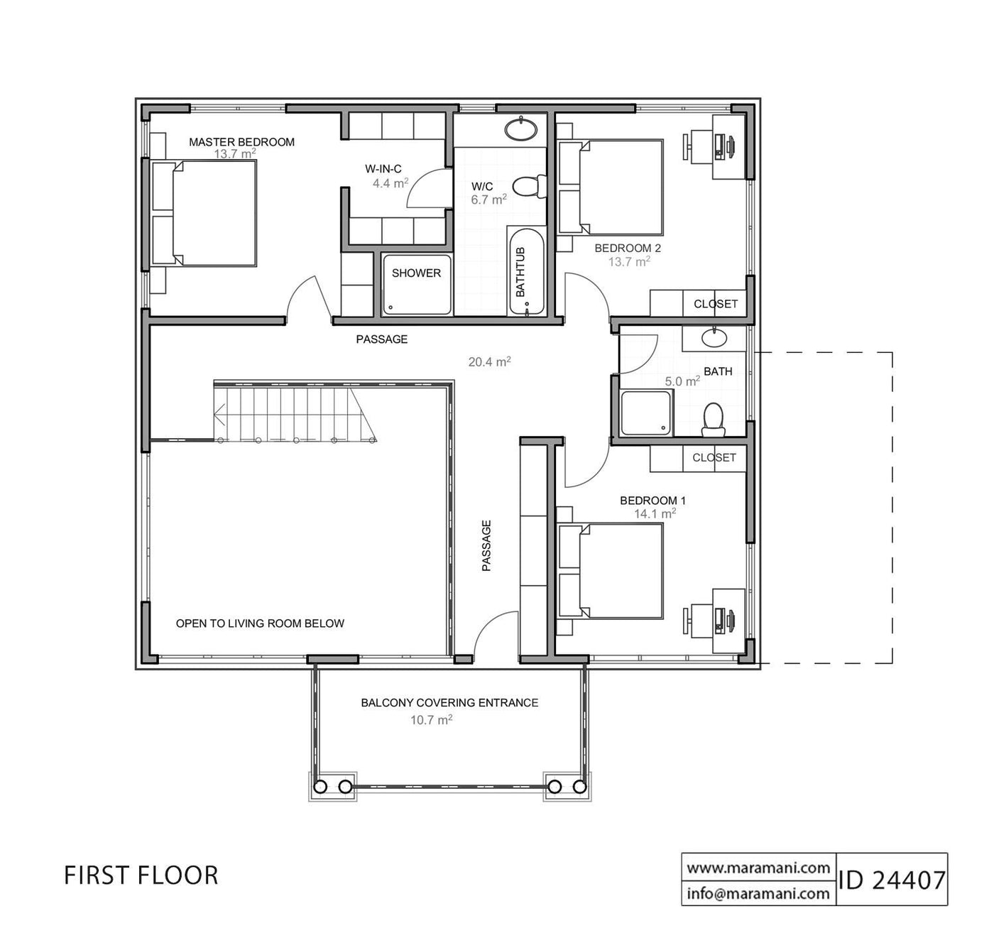 4 Room House Plan with Pictures - ID 24407 - House Plans Maramani.com