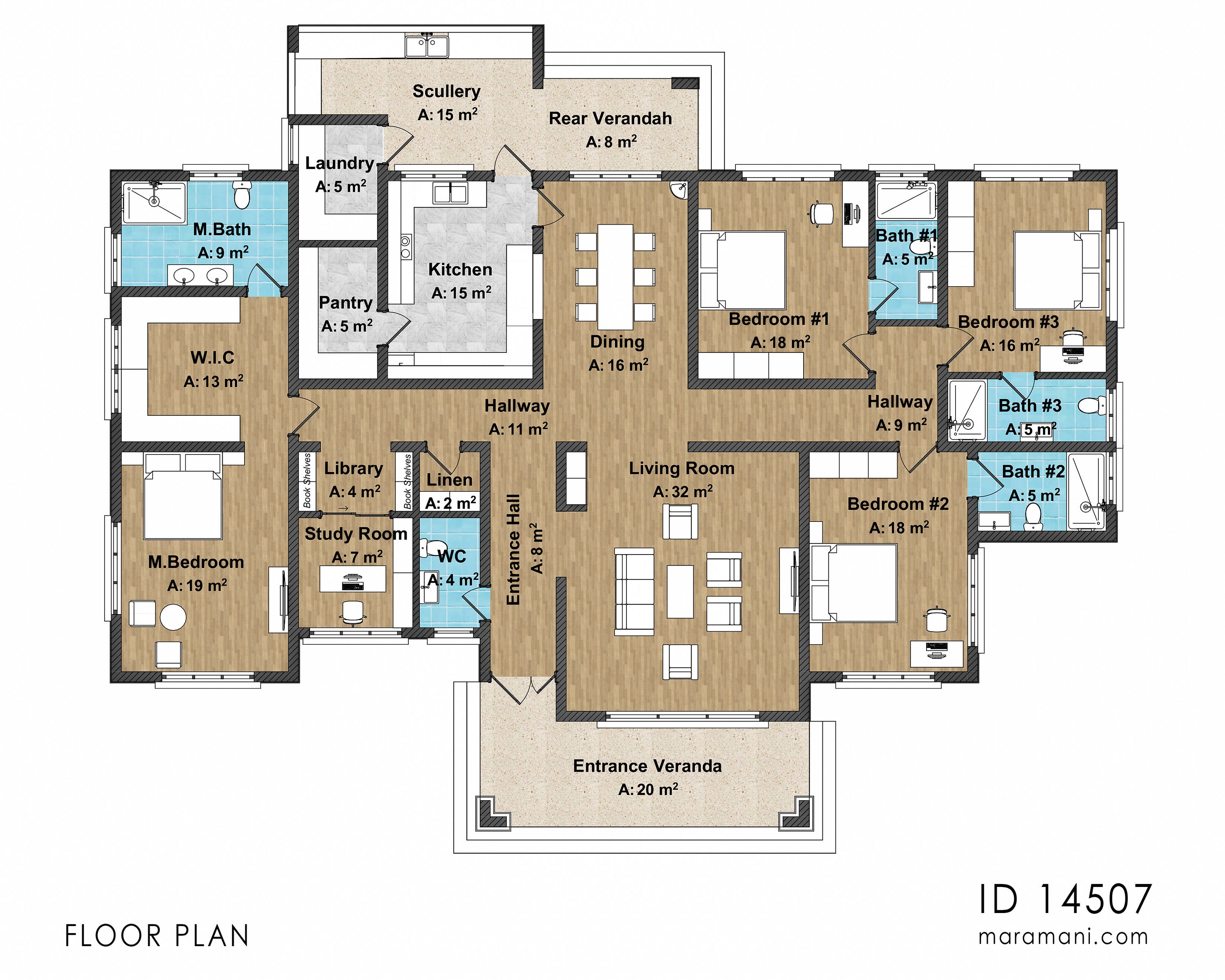 4 Bedroom House - ID 14507