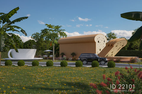 Crazy Design | Two Bedroom Bread House - ID 11108 - Plans by Maramani