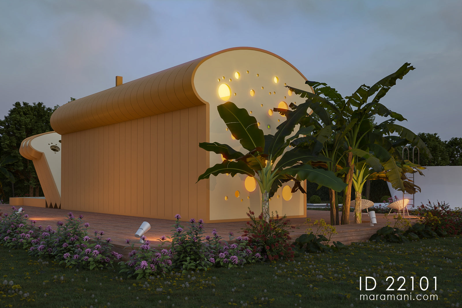 Crazy Design | Two Bedroom Bread House - ID 11108 - Plans by Maramani