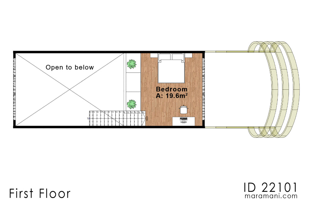 Crazy Design | Two Bedroom Bread House - ID 11108 - Plans by Maramani