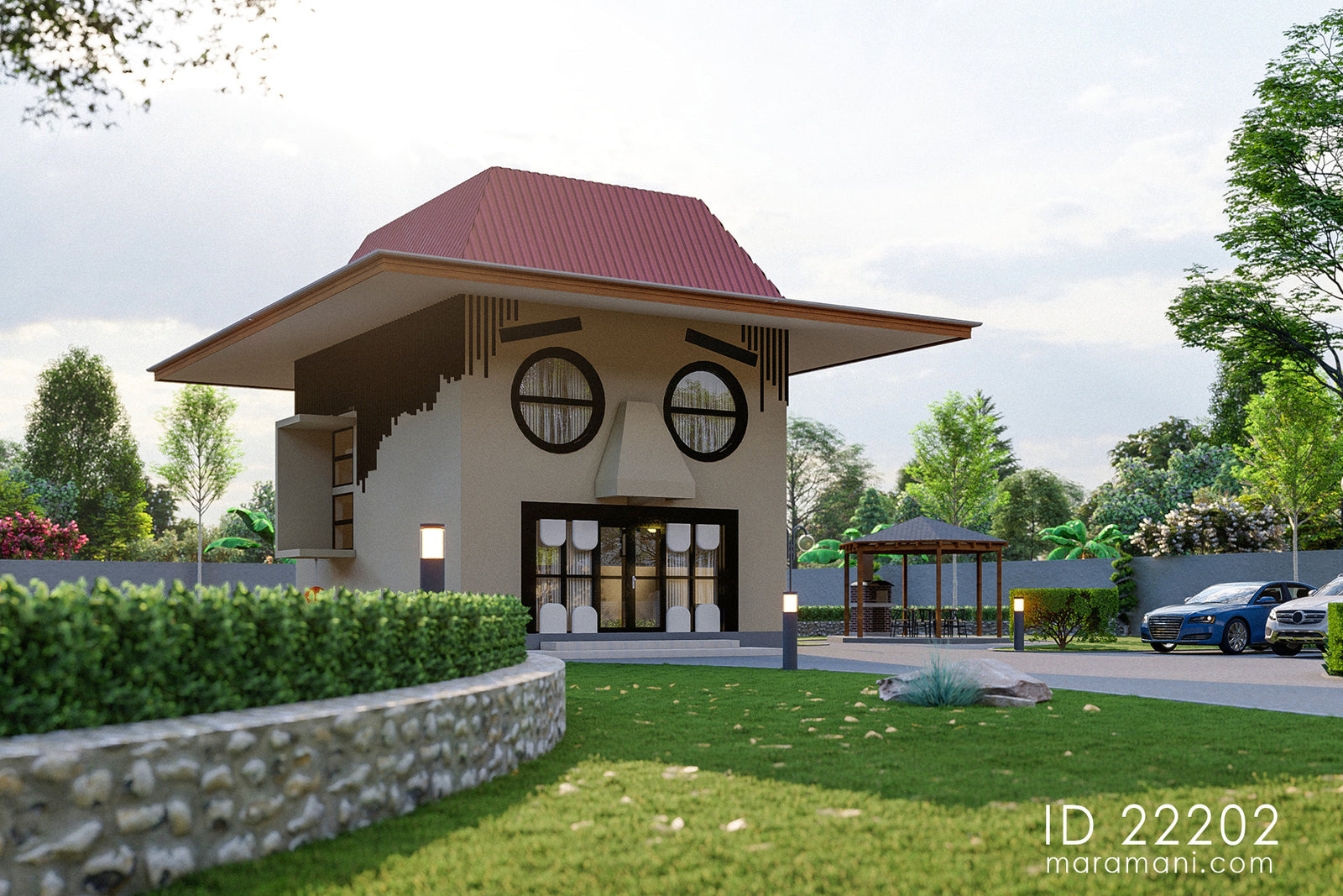 Crazy Design | Two Bedroom Head house - ID 22202 - Plans by Maramani