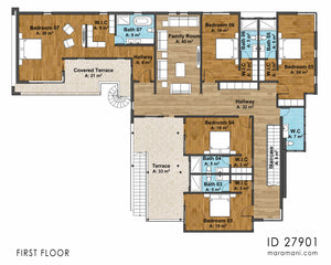 Modern Luxurious 7 bedroom House - ID 27901 House Plans by Maramani