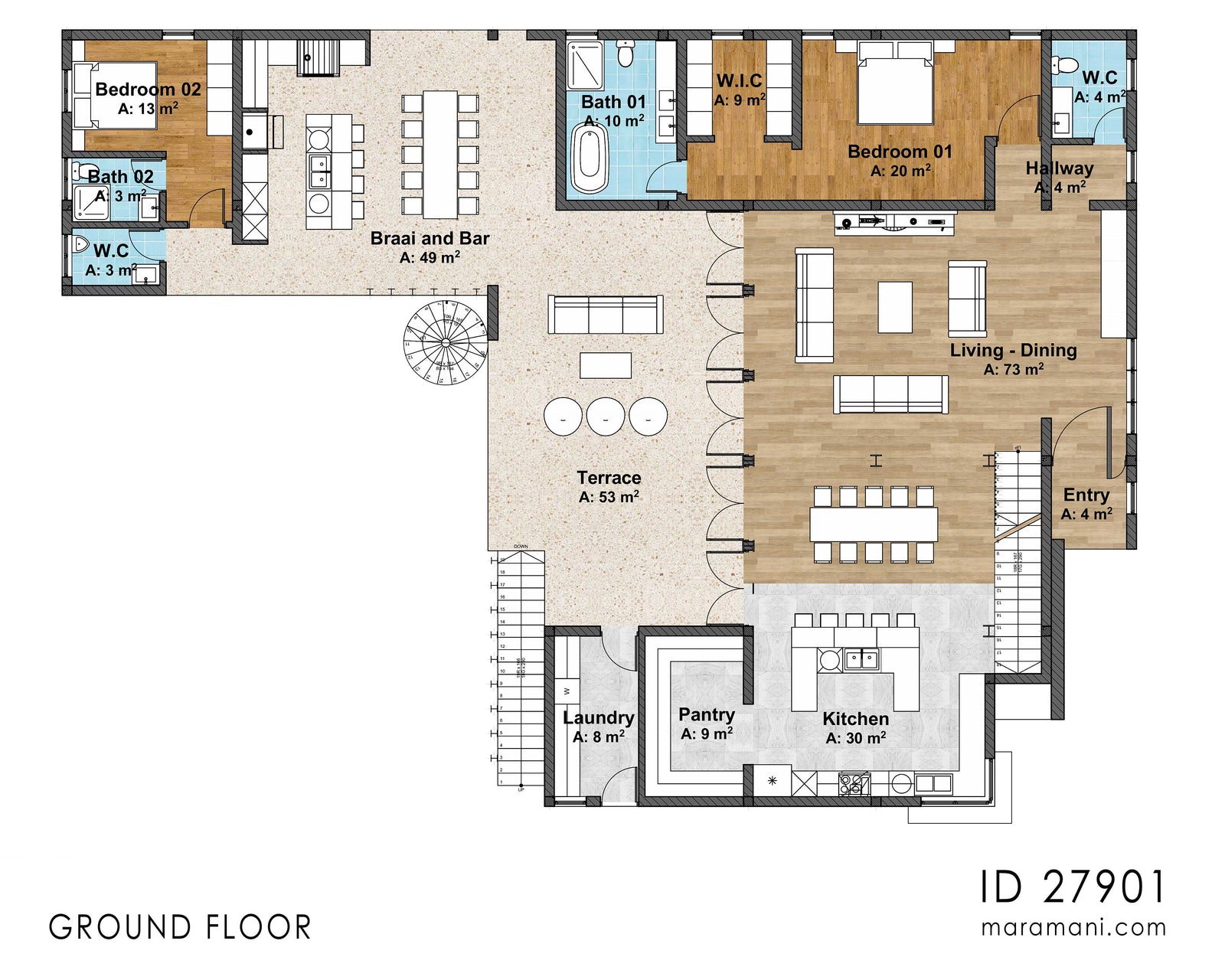 Modern Luxurious 7 bedroom House - ID 27901 House Plans by Maramani