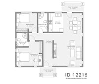 2 bedroom family house - ID 12215 - House Plans by Maramani