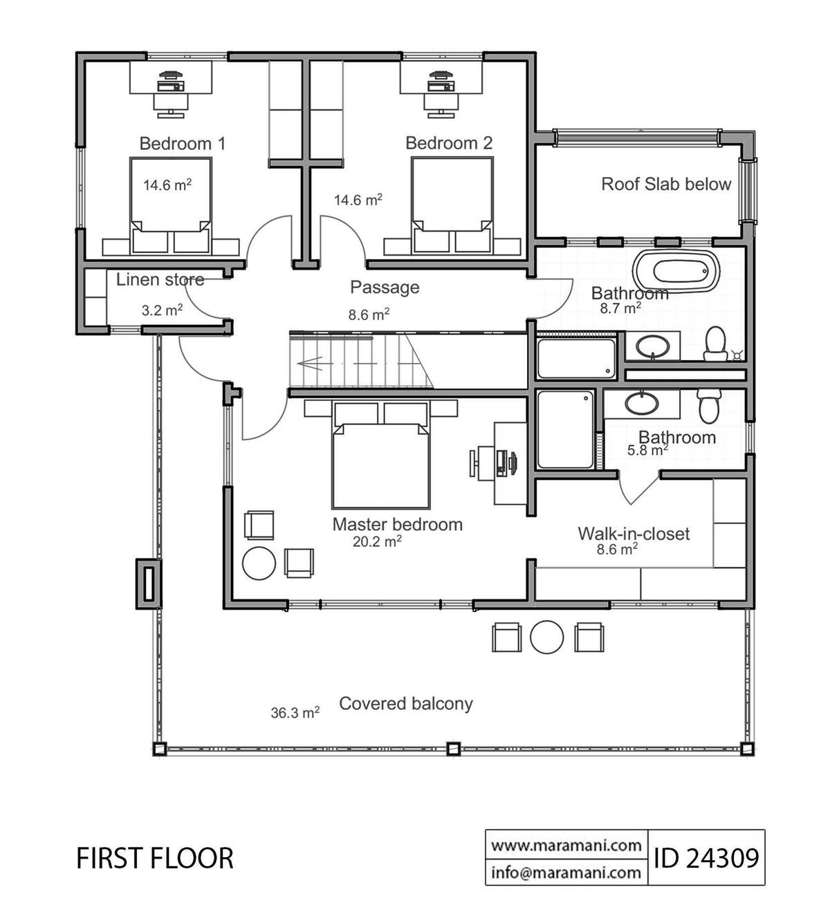 4 BRs Modern Contemporary House Plan - ID 24309 - Designs by Maramani