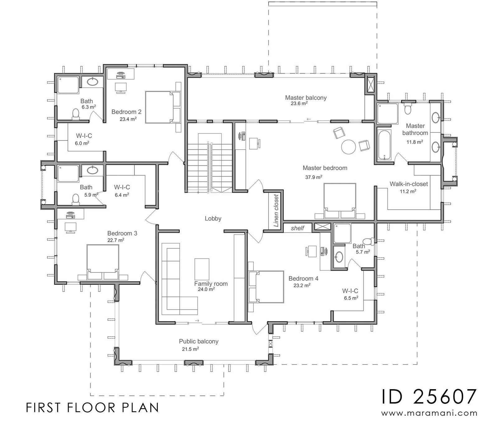 5 self contained bedrooms house plan - ID 25607 - Maramani.com﻿