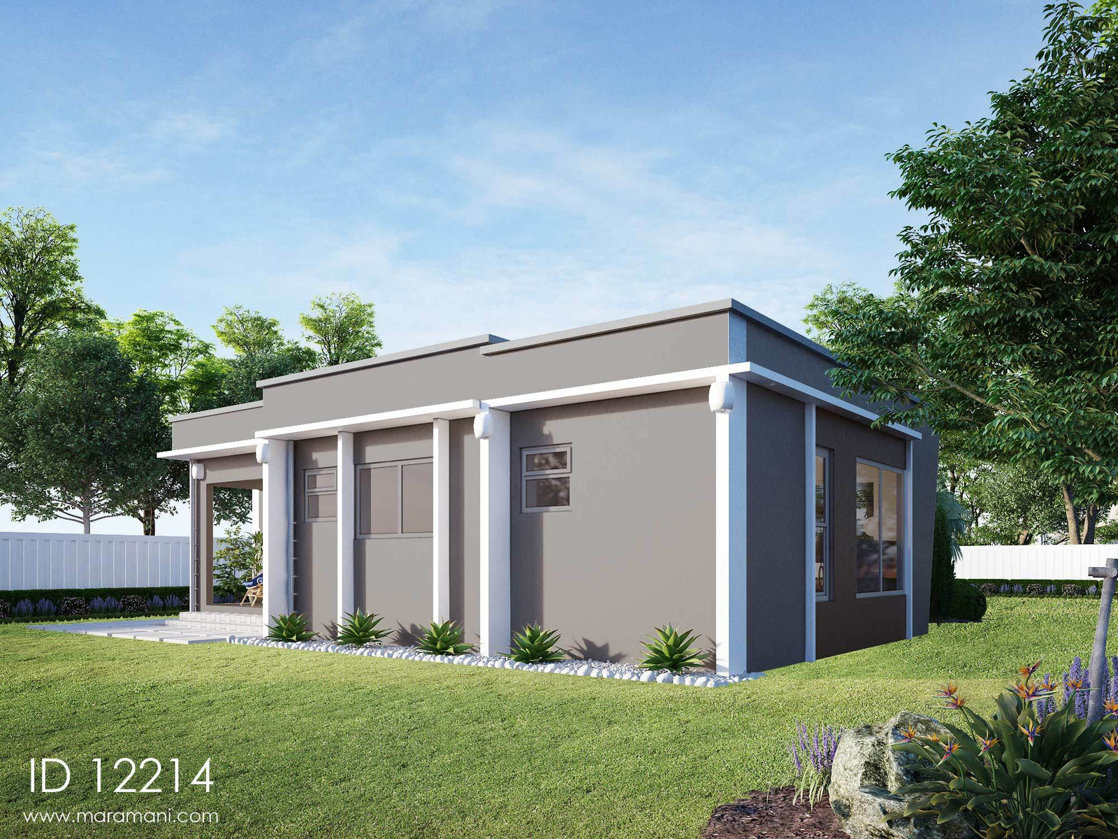 Intricate facade 2 bedroom house - ID 12214 - Plans by Maramani.com