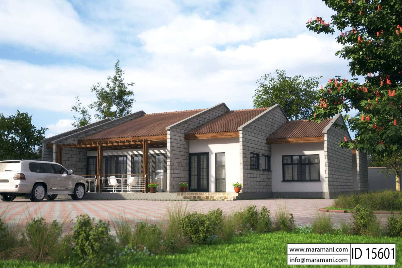 Lodge plan with 5 bedrooms - ID 15601 - House Plans by Maramani