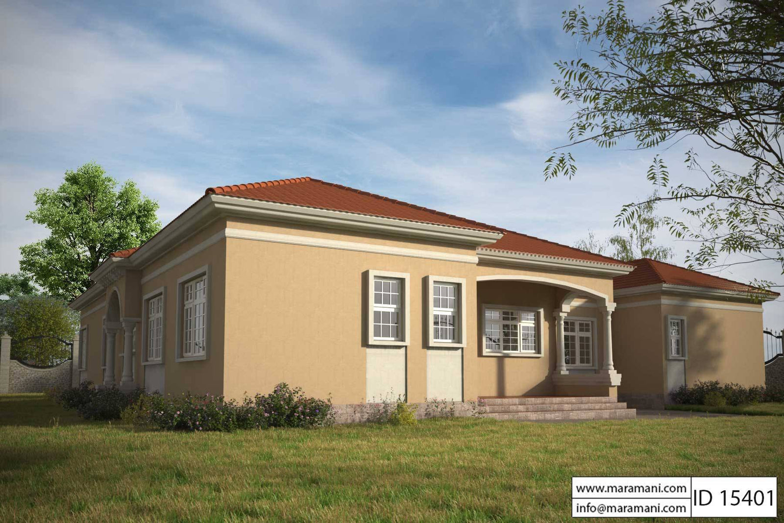 Mediterranean house plan - ID 15401 - House Designs by Maramani