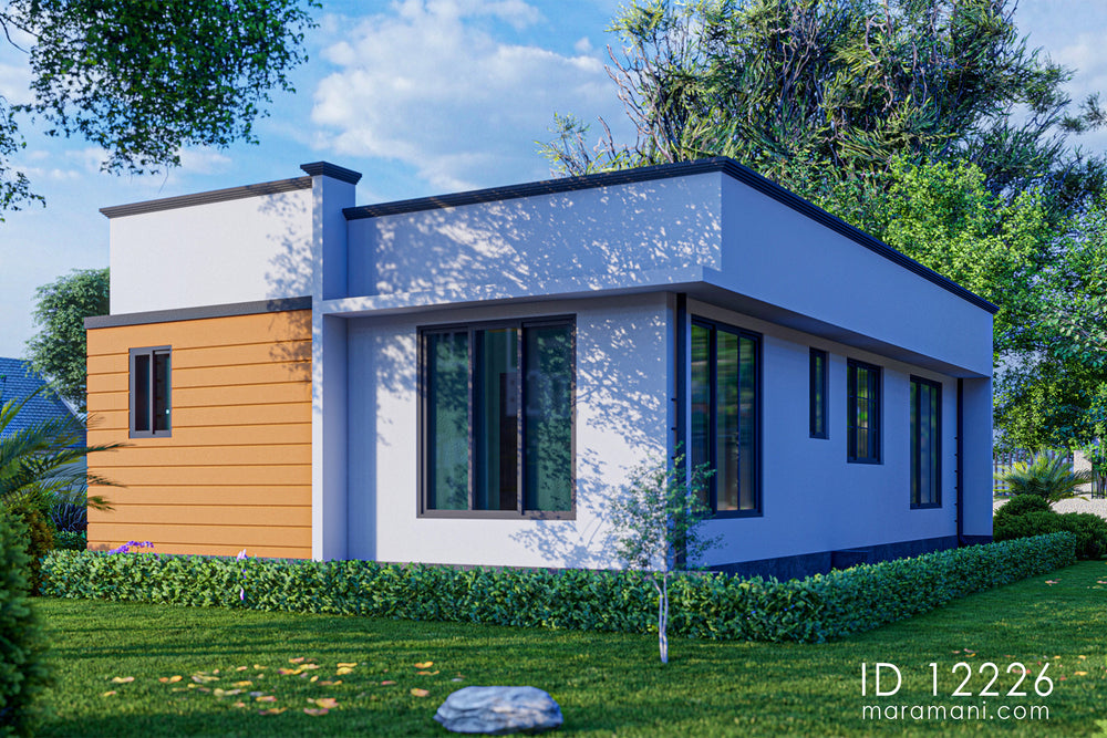 Modern 2 bedroom house plan - ID 12226 - Design by Maramani.com