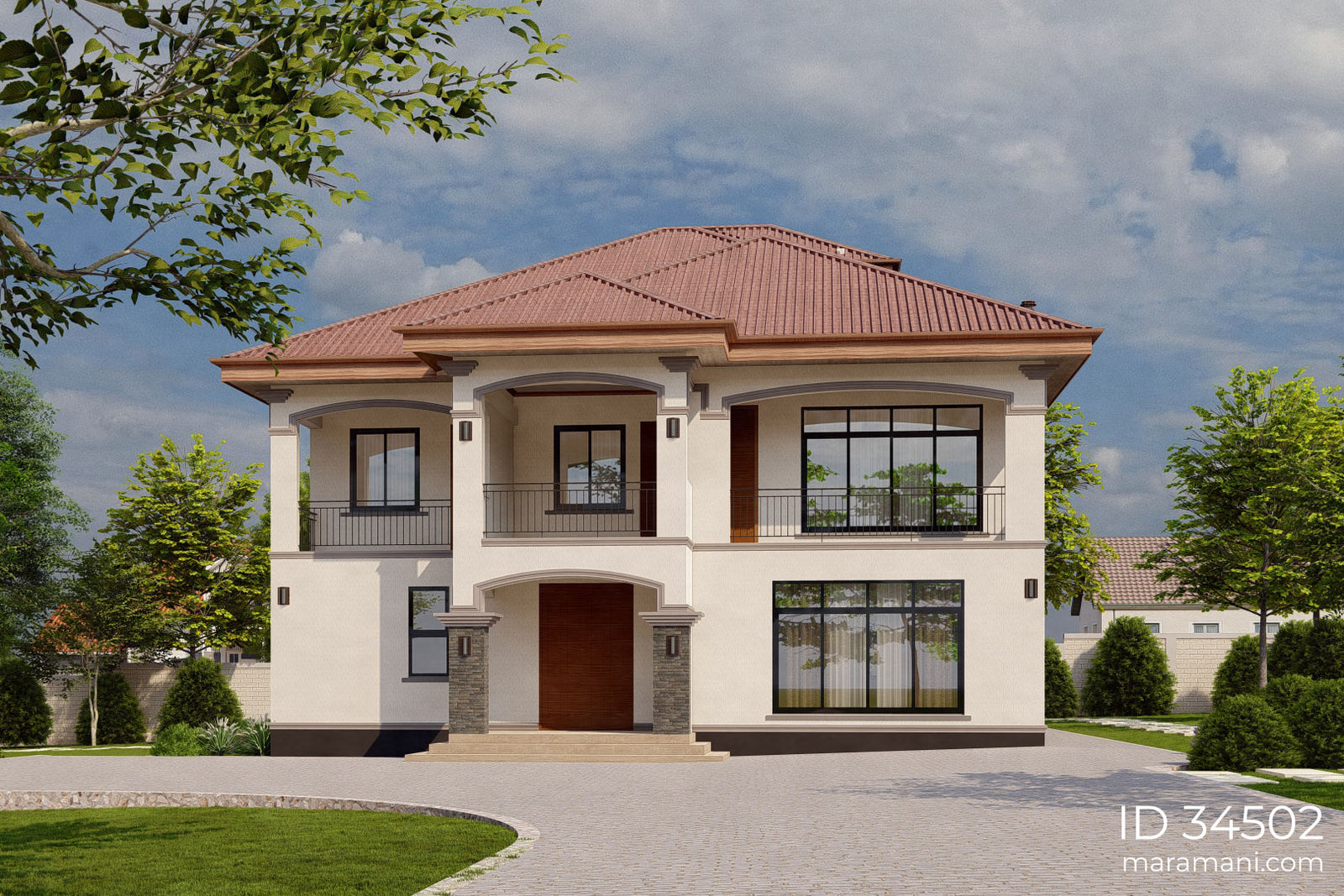 Modern 4 Bedroom House - ID 34502