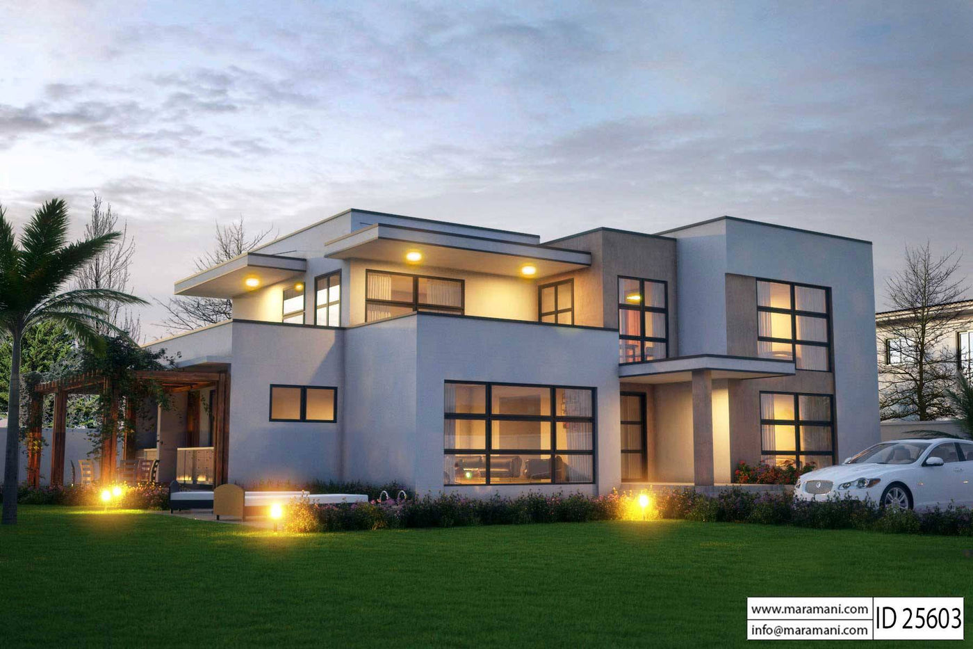 Modern 5 Bedroom House Design - ID 25603 - Floor Plans by Maramani