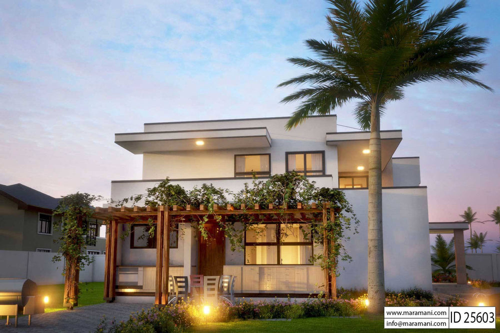 Modern 5 Bedroom House Design - ID 25603 - Floor Plans by Maramani