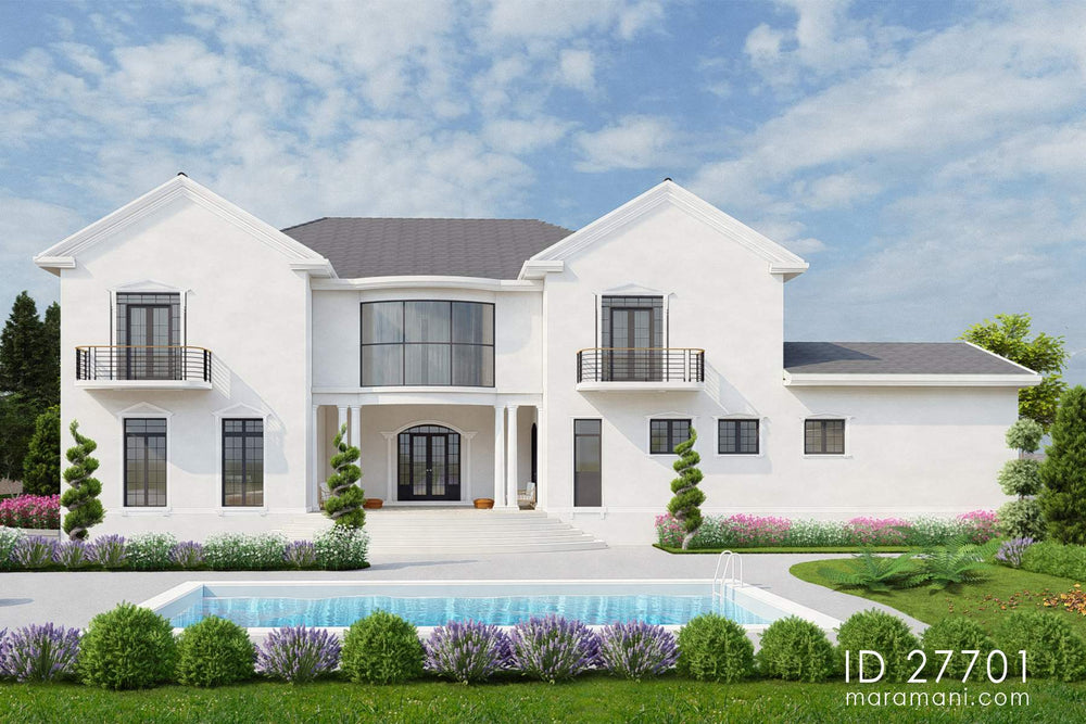 Modern 7 bedroom classical house - ID 27701 House design by Maramani