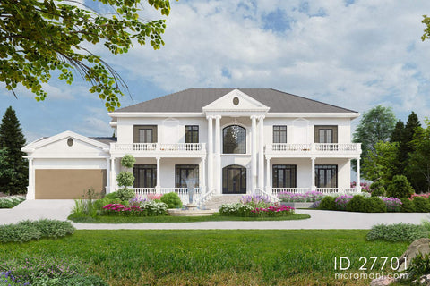 Modern 7 bedroom classical house - ID 27701 House design by Maramani