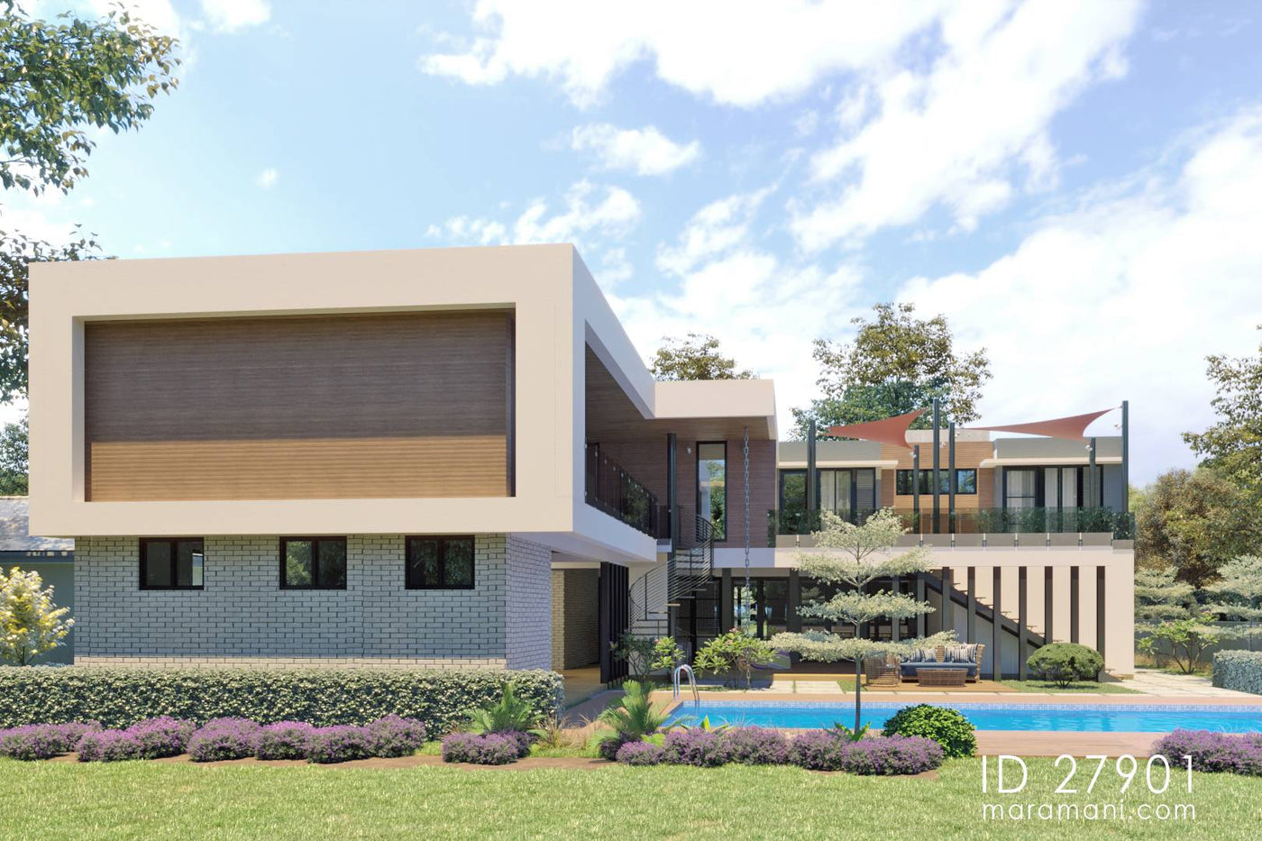 Modern Luxurious 7 bedroom House - ID 27901 House Plans by Maramani