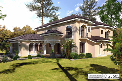 Contemporary 5 bedroom house design - ID 35603 - Plan by Maramani.com
