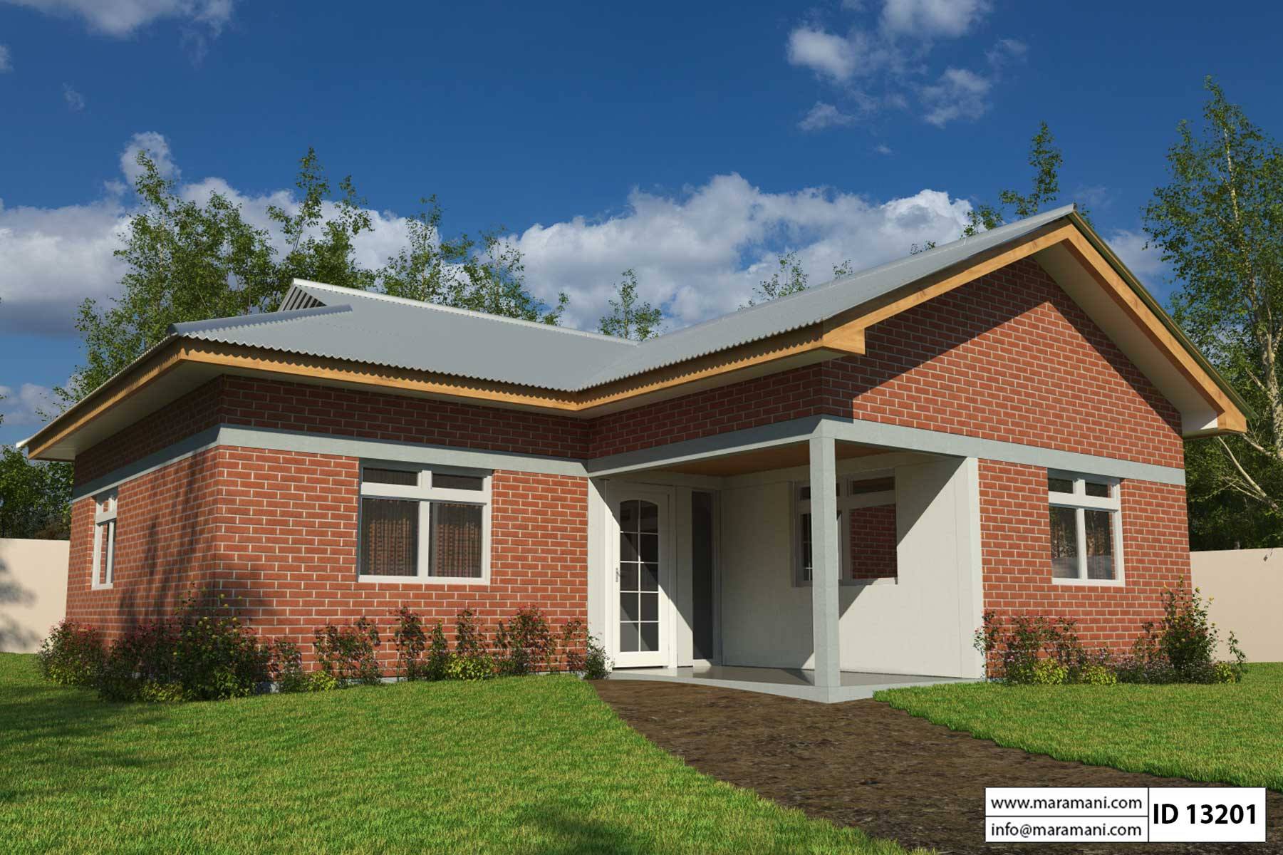 Simple 3 Bedroom house plan - ID 13201 - House Plans by Maramani