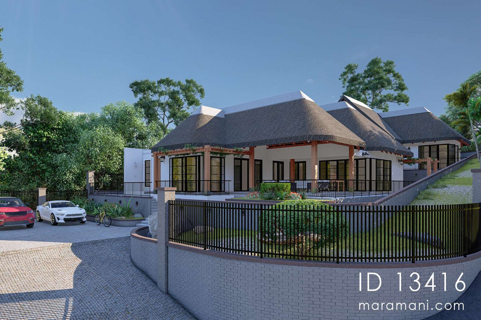 Modern Thatch Roof House Plan and Traditional thatch roof house plans