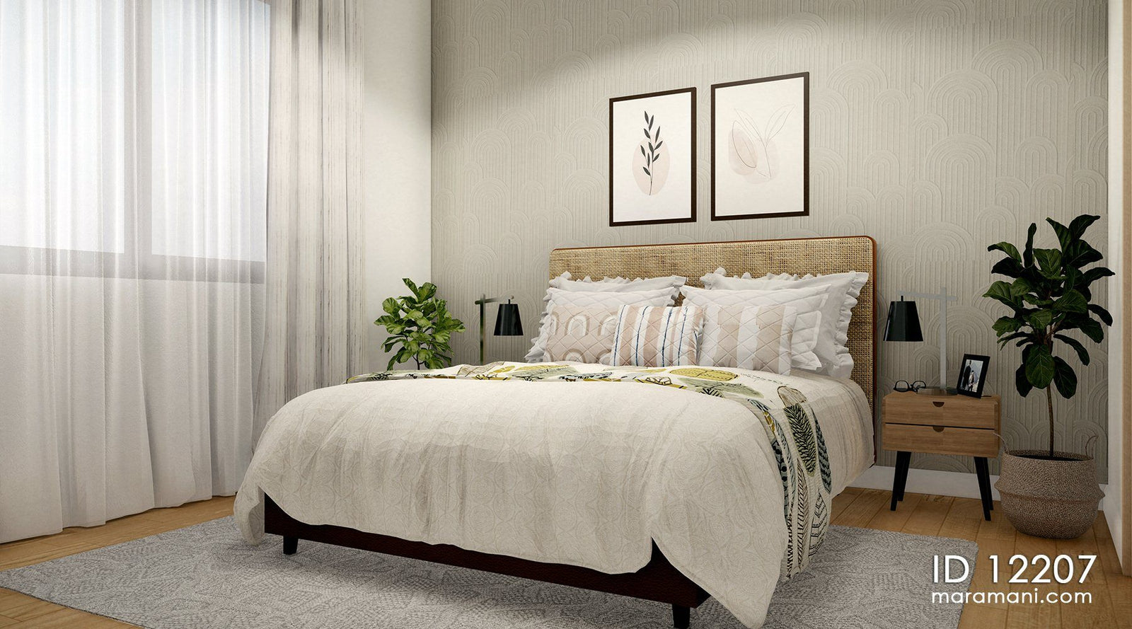 Two bedrooms house plan - ID 12207 - House Designs by Maramani