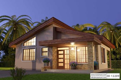 2 Bedroom Staff Quarters House Plan - ID 12108 - Designs by Maramani